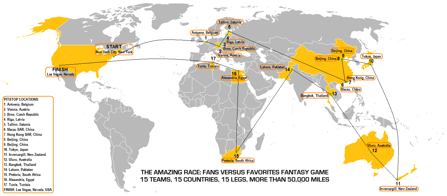 The Amazing Race Game: Season 2 | Mooyou's The Amazing Race Wiki | Fandom