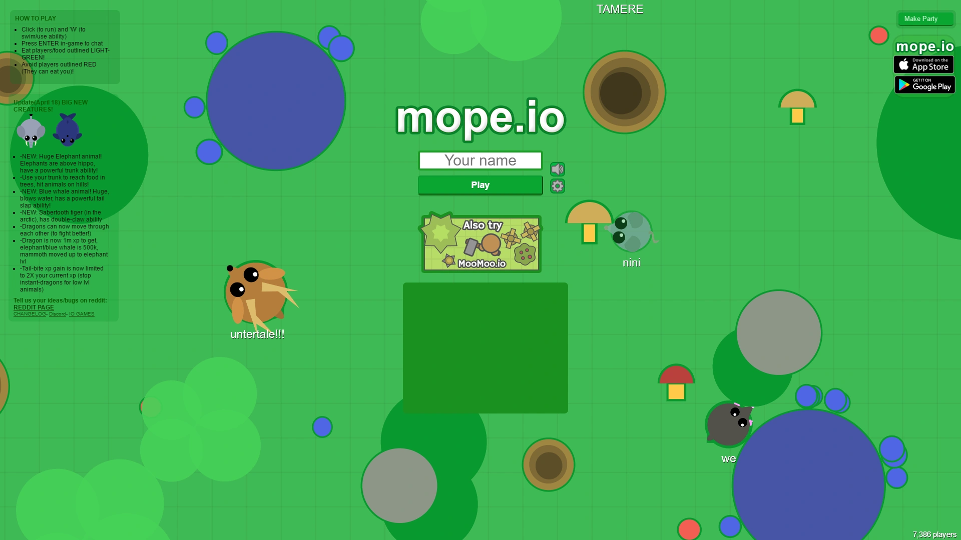 Home Screen | Mope.io Wiki | Fandom