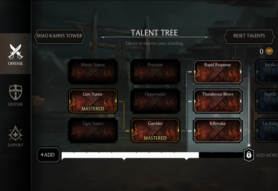 Talent Tree Mortal Kombat Mobile Wikia Fandom