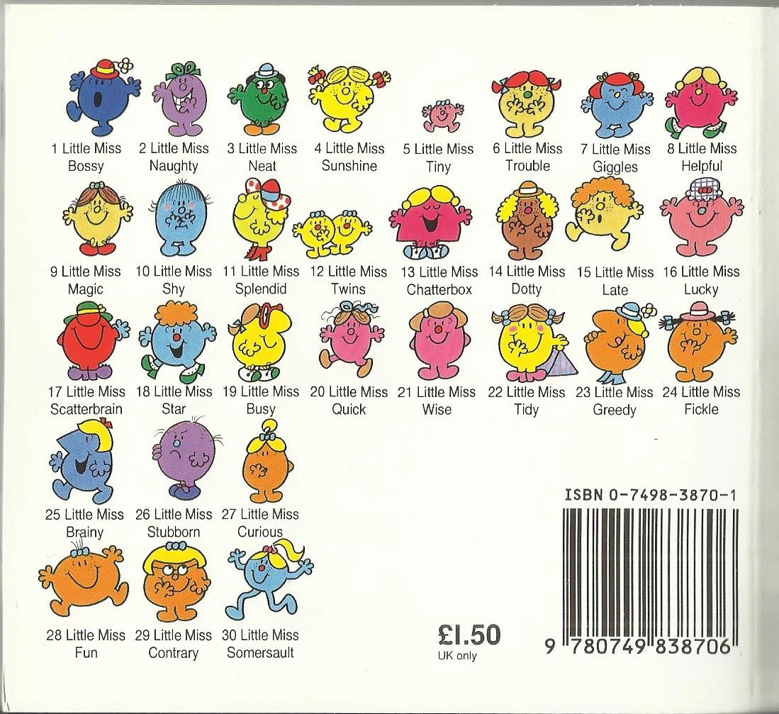Image - Little Miss Mid to Late 1990's back cover.jpg | Mr. Men Wiki ...