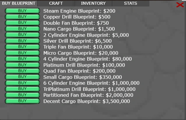 Blueprints | Mr. Mine Wiki | Fandom