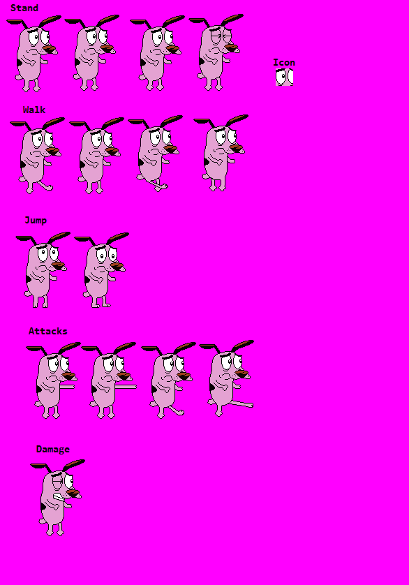 Image - Courage Sprites.png | MUGEN Database | FANDOM powered by Wikia