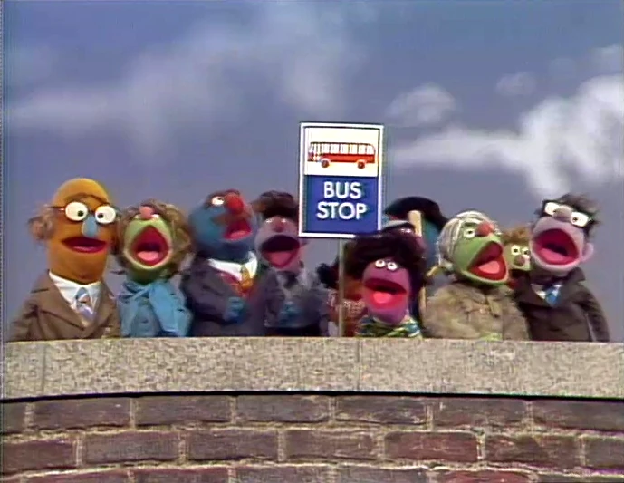 At the Bus Stop Sign | Muppet Wiki | FANDOM powered by Wikia