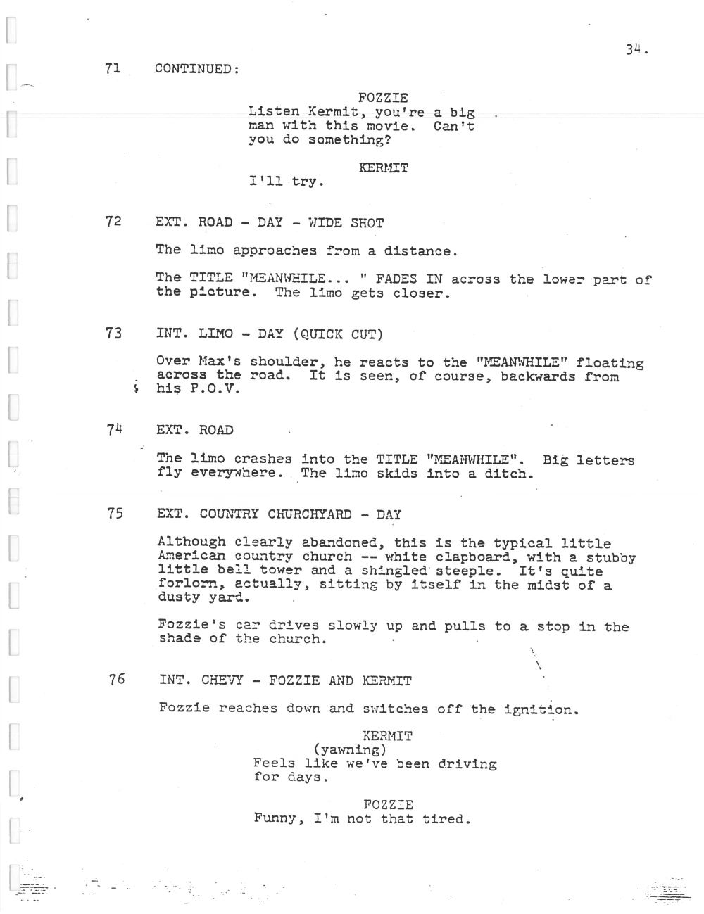 Image - Muppet movie script 034.jpg | Muppet Wiki | FANDOM powered by Wikia