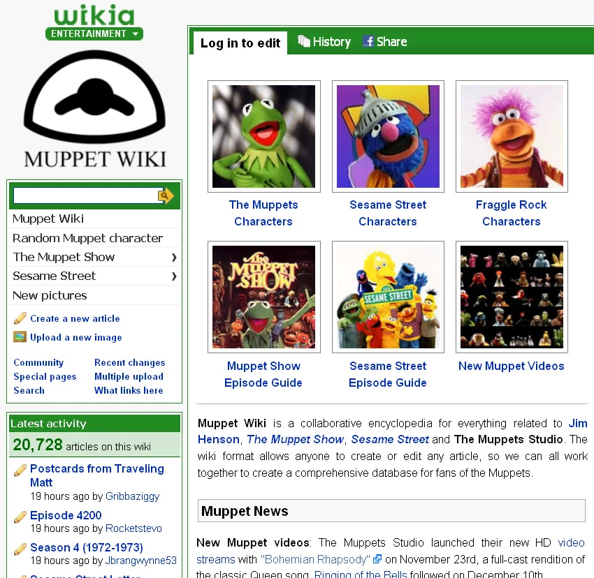 Muppet Wiki (website) | Muppet Wiki | FANDOM powered by Wikia