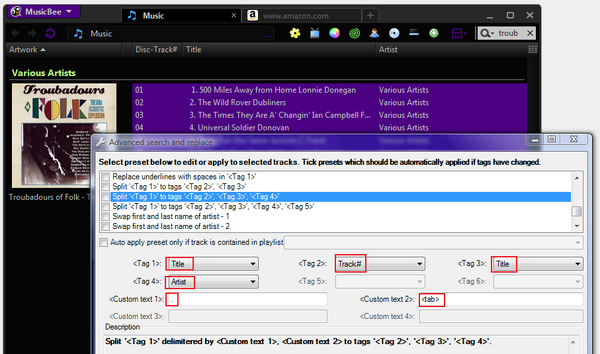 Using "Clipboard to Tags" Feature | MusicBee Wiki | Fandom