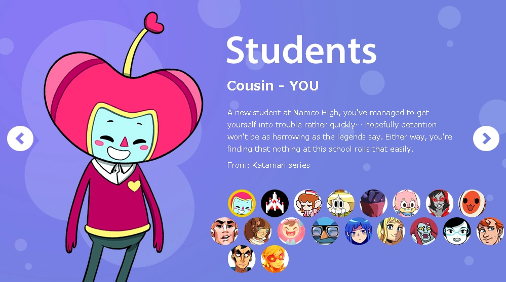 Namco High, a dating simulator featuring a Cousin, King and Homestucks ...