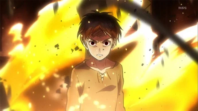 Image - Shingeki-no-Kyojin-Eren-Jaeger-kid-flames.jpg | Naruto Fanon ...