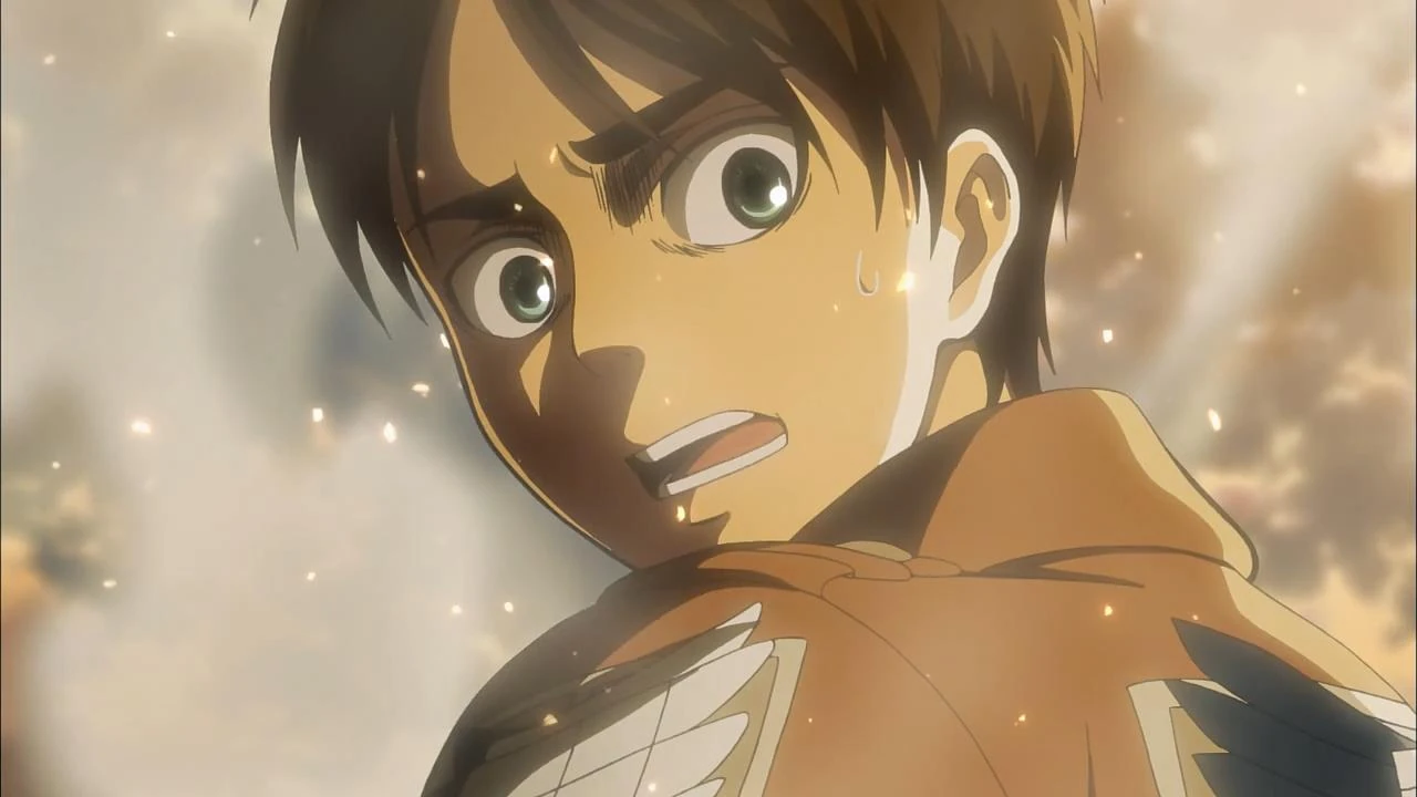 Image - Shingeki no kyojin-19-eren-shocked-looking back-smoke-steam ...