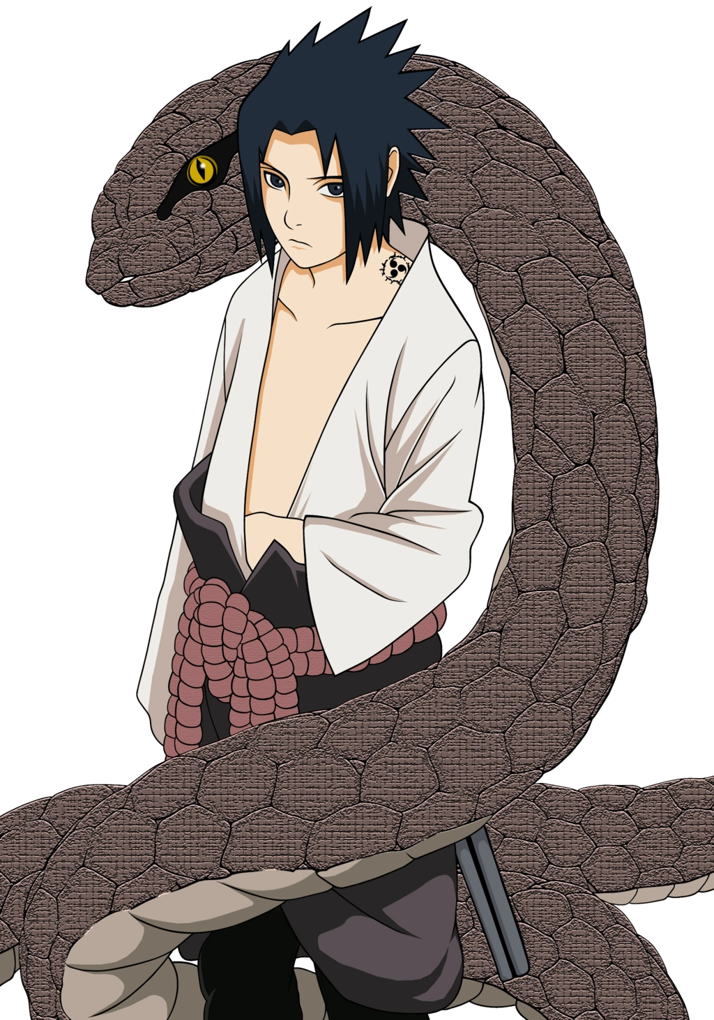 Image - Uchiha Sasuke with Snake by Skurpix.png | Naruto Profile Wiki ...