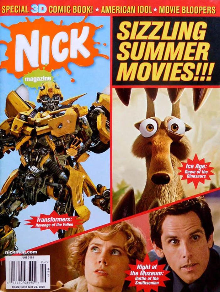 Image - Nick Magazine cover June 2009 Summer movies.jpg | Nickelodeon ...