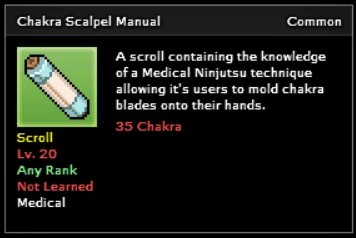 Chakra Scalpel Technique | Nin Online Wiki | Fandom
