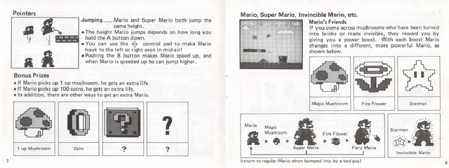 Image - Super Mario Bros. Manual pages 7-8.png | Nintendo | FANDOM ...
