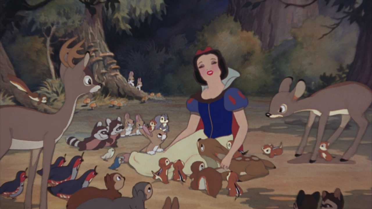 Image - Blanche-Neige et les Sept Nains (Disney) 1937 animaux forêt fin ...
