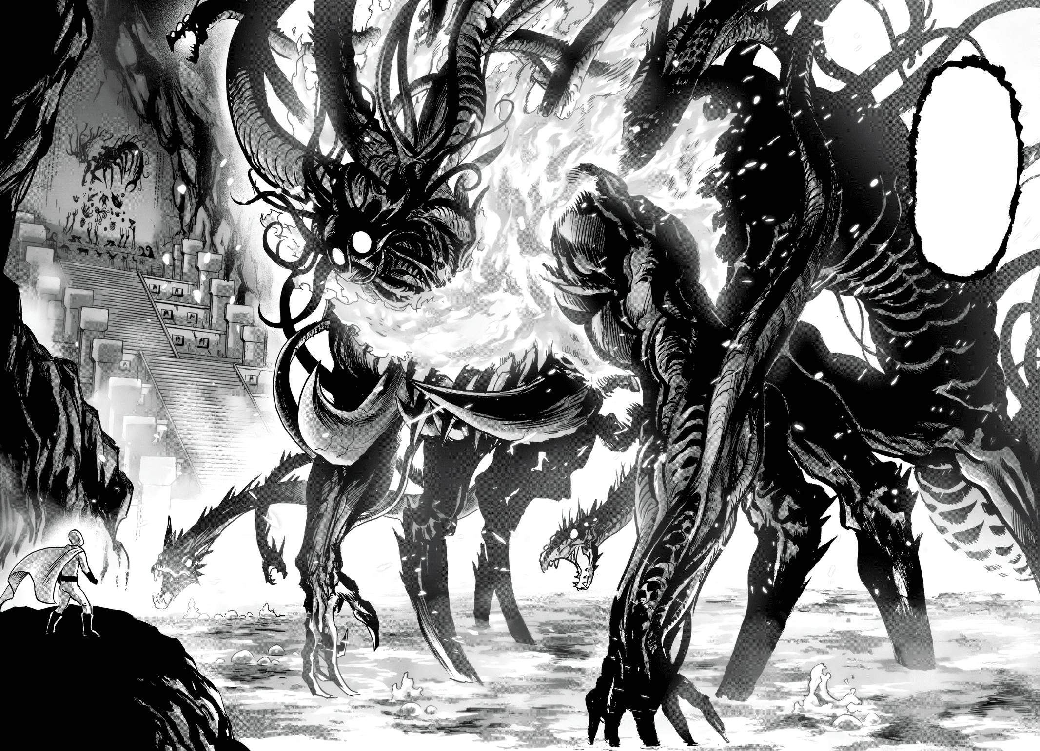 Standing Atop Monsterkind | Orochi (One-Punch Man) vs Meireki Daikaiju ...