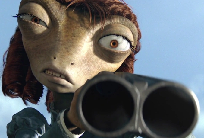Image - Beans aiming her shotgun at Rango.png | Heroes Wiki | FANDOM ...