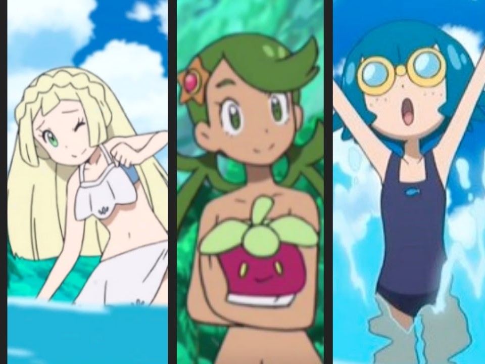 Image Lillie Lana And Mallow In Beach Heroes Wiki Fandom