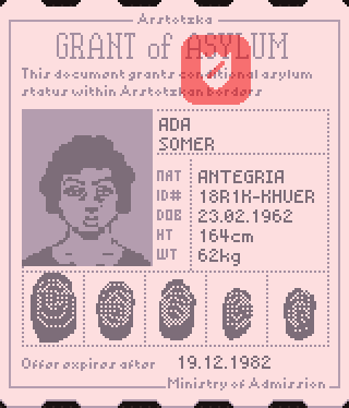 Grant of Asylum | Papers Please Wiki | Fandom