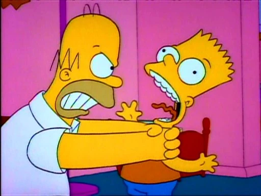 Image - Homer strangles Bart..jpg | The Parody Wiki | FANDOM powered by ...