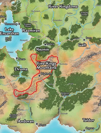 Five Kings Mountains | Pathfinder Kingmaker Wiki | Fandom