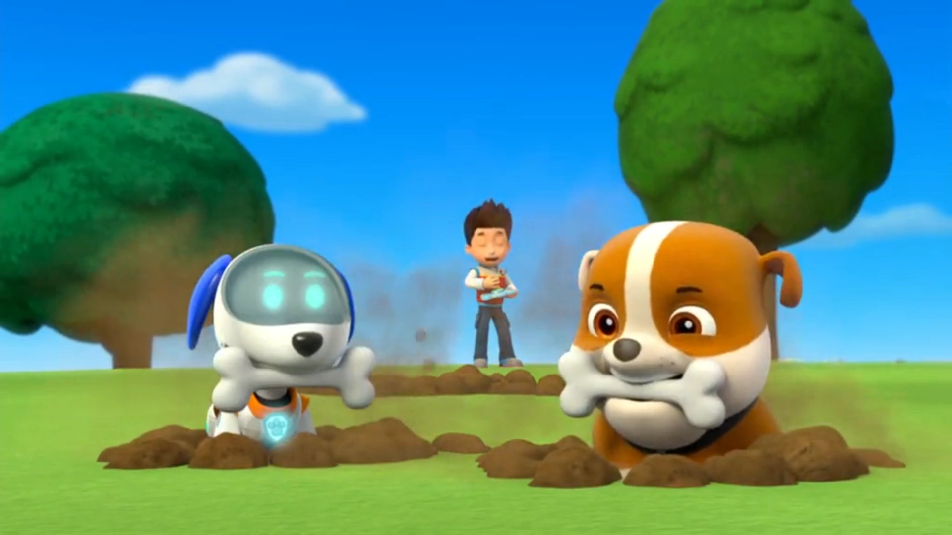 Image - Rubble and Robo-Dog with bones.png | PAW Patrol Wiki | FANDOM ...