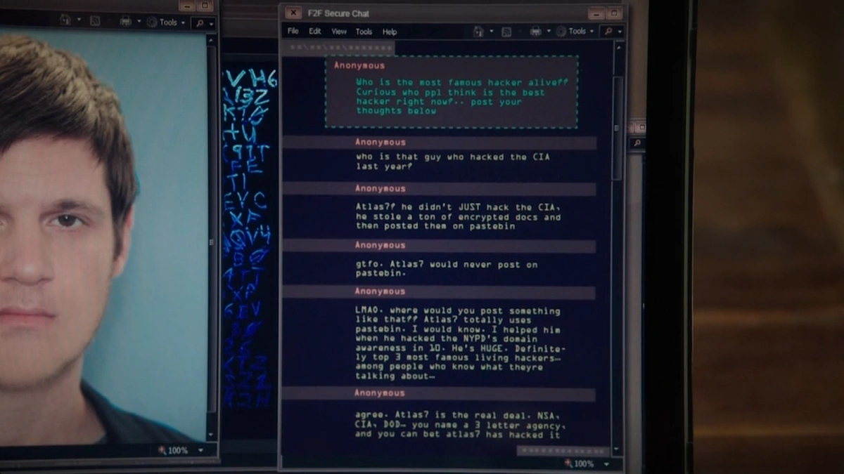 Image - 3x06 - DarkNet Chat.png | Person of Interest Wiki | FANDOM ...