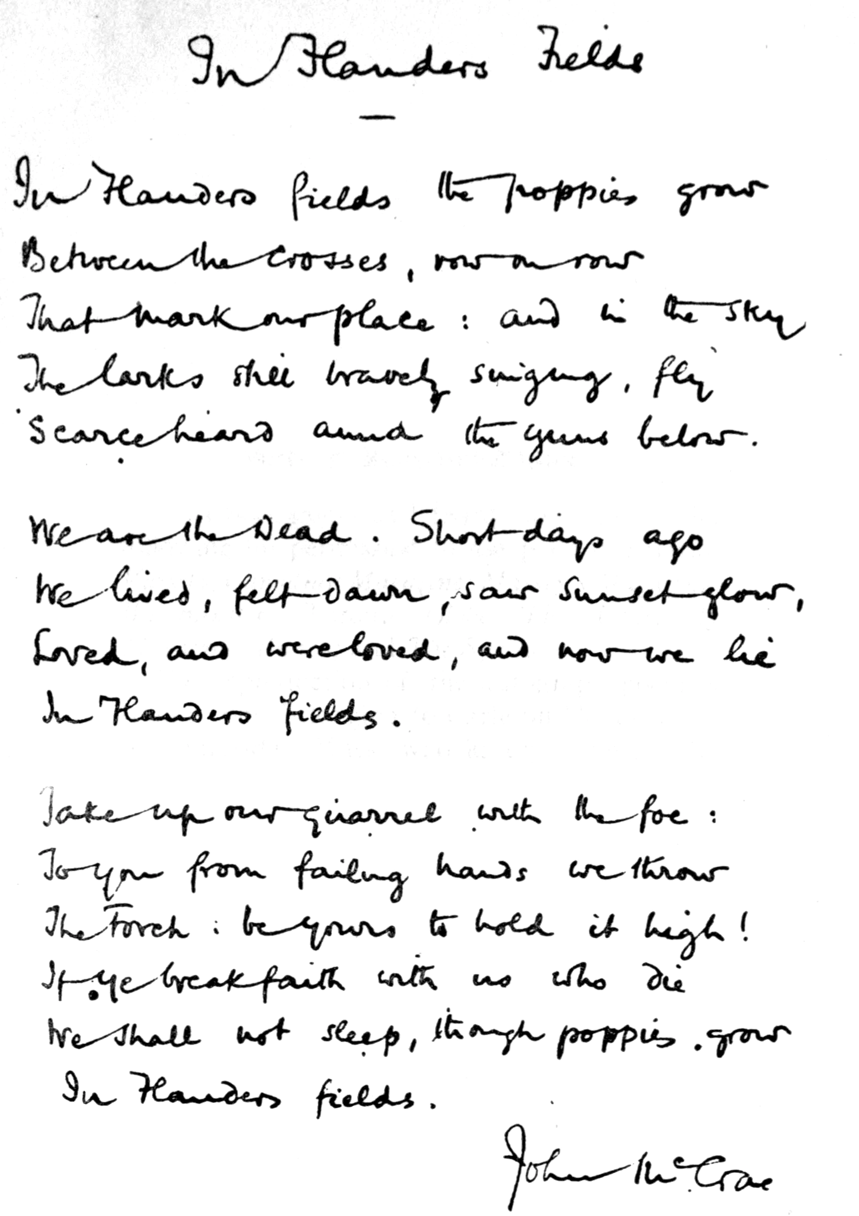 In Flanders Fields / John McCrae | Penny's poetry pages Wiki | FANDOM ...