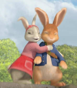 Image - Lily hugging Peter III.PNG | Peter Rabbit (TV series) Wiki ...