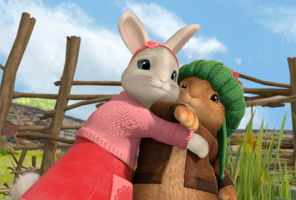 Image - Lily-Bobtail-Hugging-Benjamin-Bunny-On-Peter-Rabbit.png | Peter ...