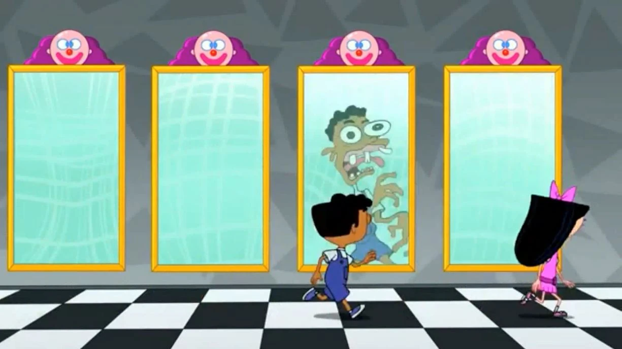 Image - Scary funhouse mirror reflection.JPG | Phineas and Ferb Wiki ...