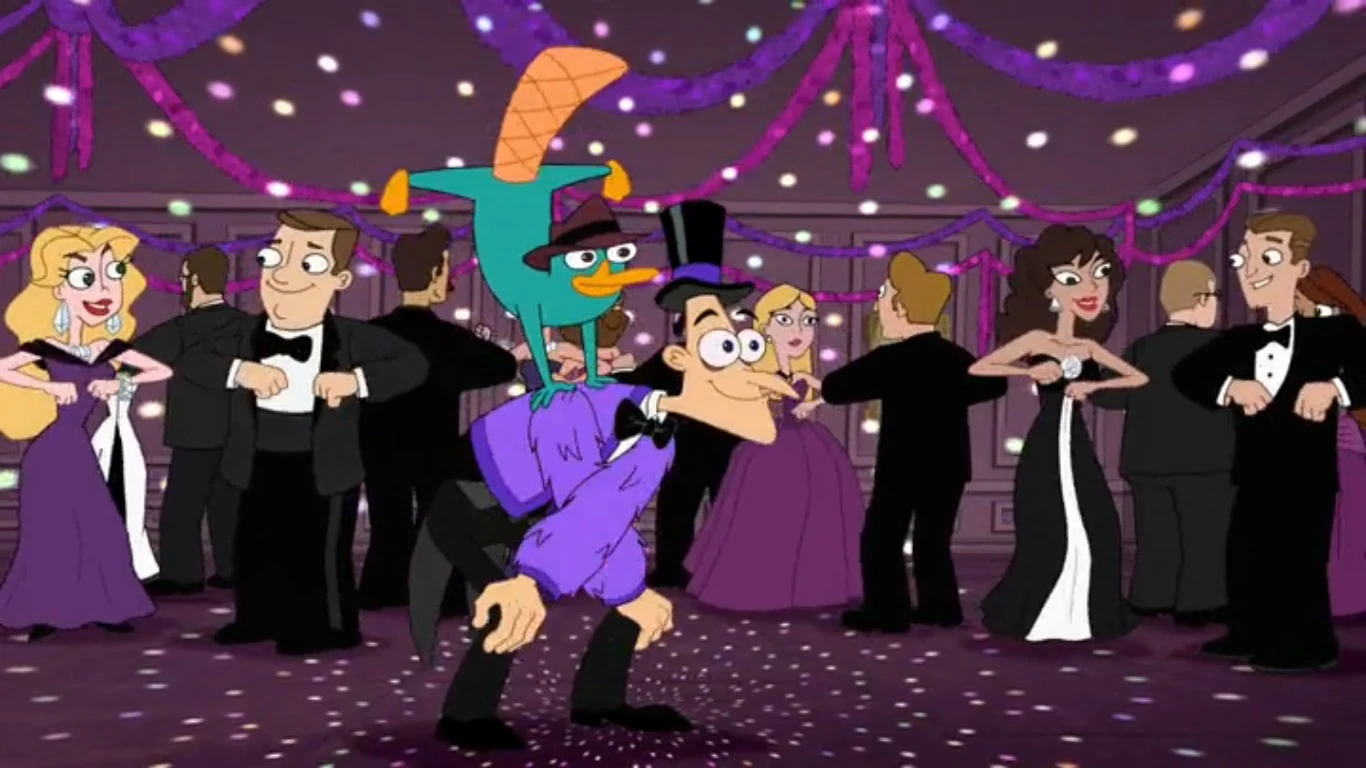 Image - Doof and Perry New Year dance.jpg | Phineas and Ferb Wiki ...