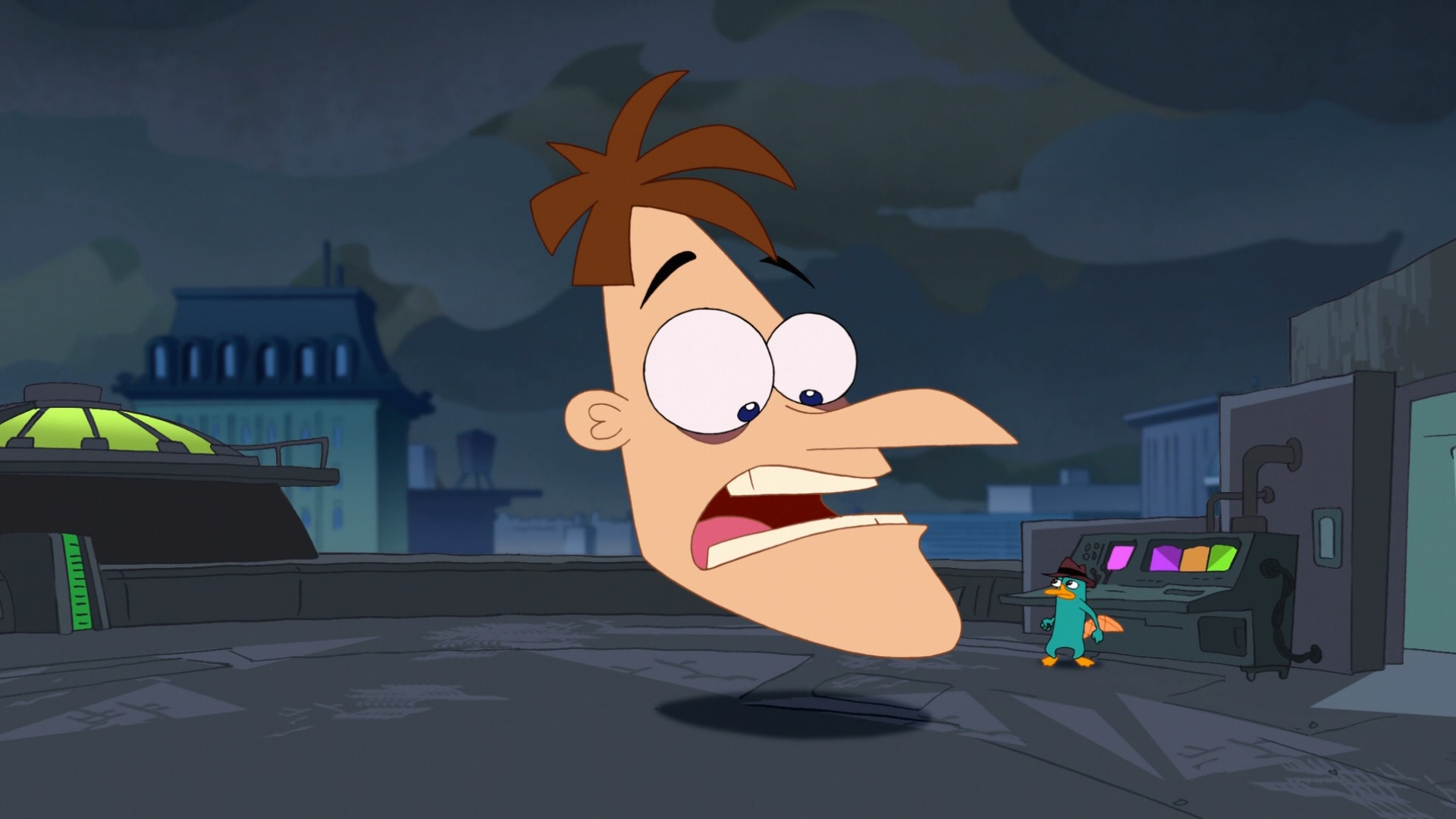 Image Giant Floating Doofenshmirtz Head Phineas And Ferb Wiki Fandom Powered By Wikia