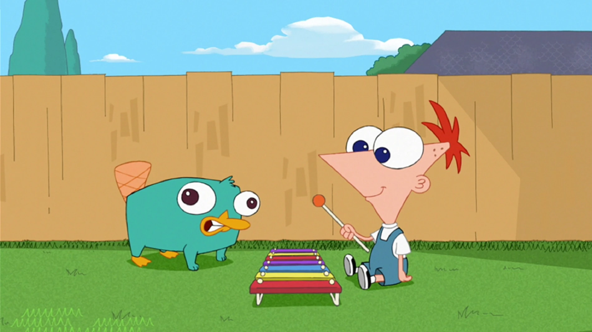 Image - Baby Perry and Phineas enjoy playing music.jpg | Phineas and ...