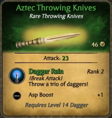 Aztec Throwing Knives | Pirates Online Wiki | Fandom