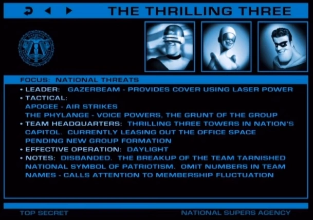 Thrilling Three | Pixar Wiki | FANDOM powered by Wikia