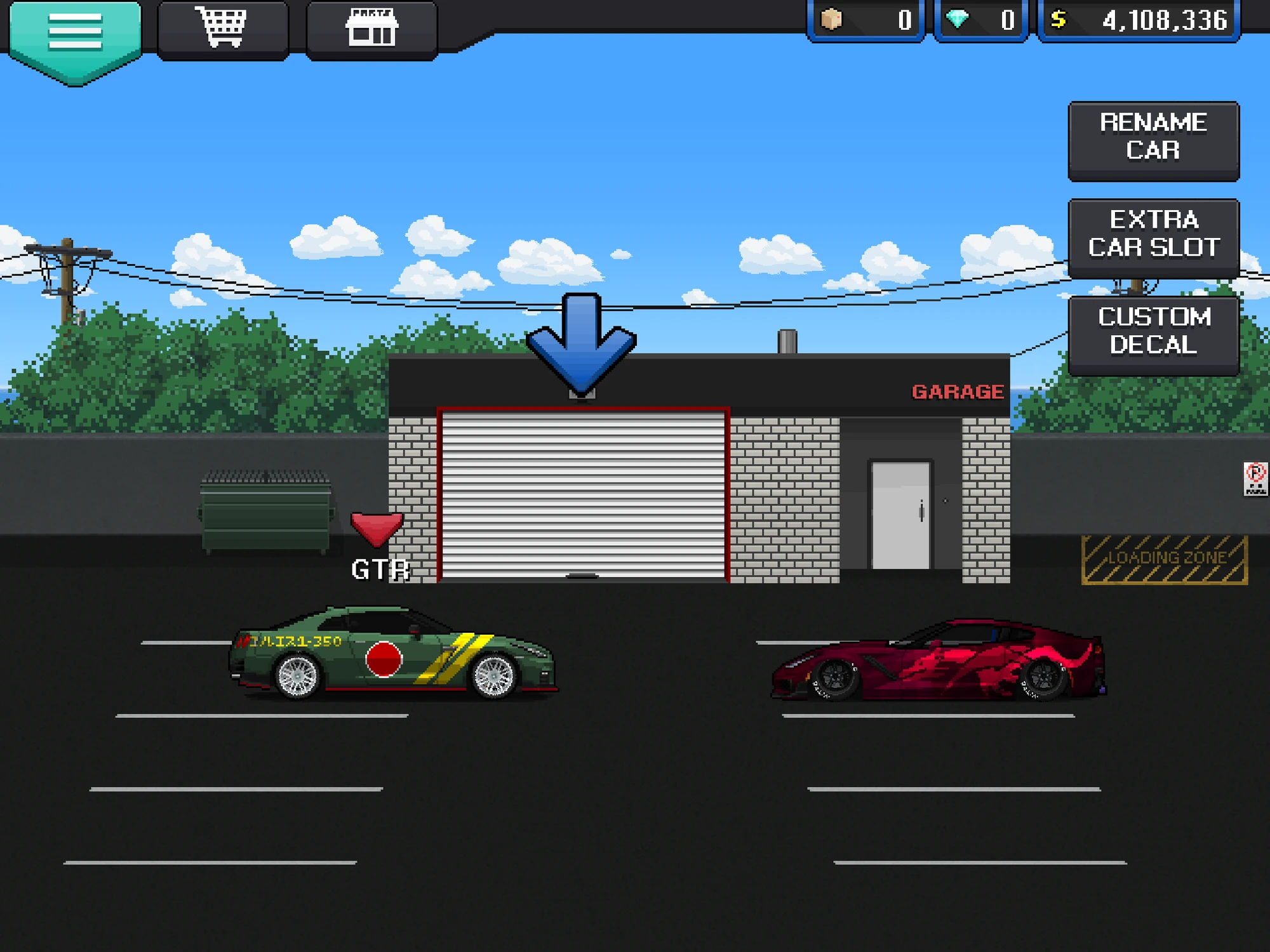 Garage | Pixel Car Racer Wikia | Fandom