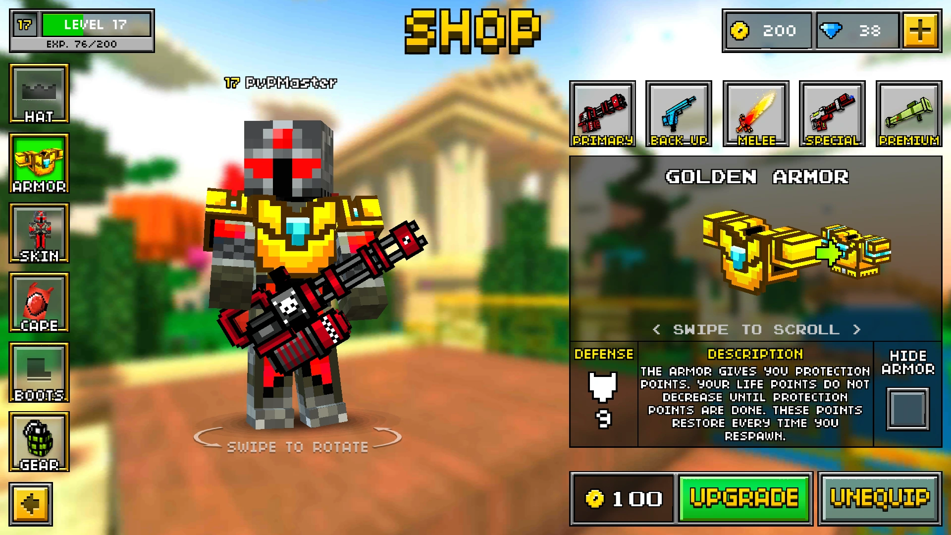Image - Golden Armor.png | Pixel Gun Wiki | FANDOM powered by Wikia