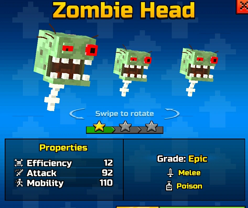 Zombie Head (Weapon) | Pixel Gun Wiki | FANDOM powered by Wikia