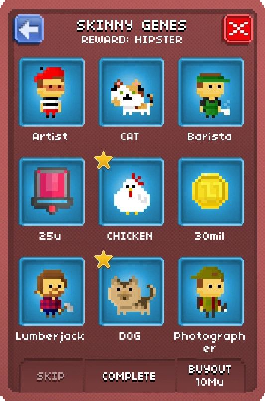 Skinny Genes | Pixel People Wiki | Fandom