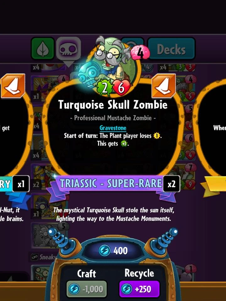 Turquoise Skull Zombie (Plants vs. Zombies Heroes) | Plants vs. Zombies ...