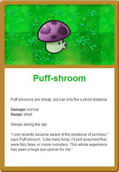 Puff-shroom/Gallery | Plants vs. Zombies Wiki | Fandom