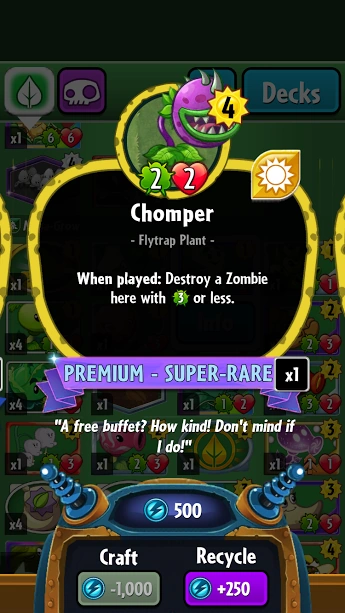 Chomper (Plants vs. Zombies Heroes) | Plants vs. Zombies Wiki | FANDOM ...