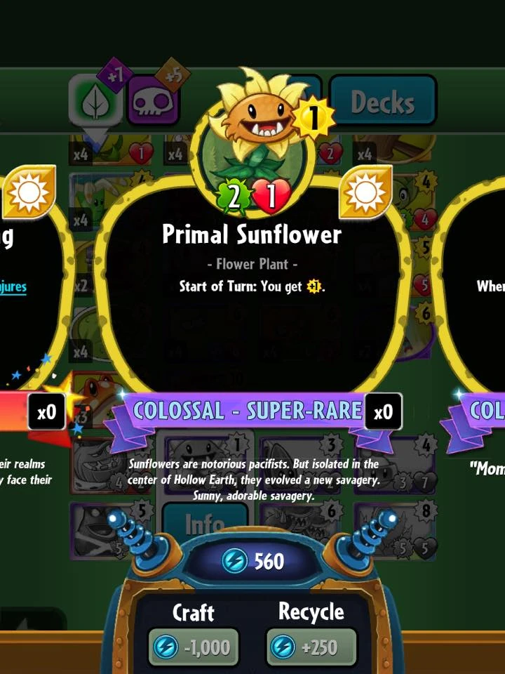 Primal Sunflower (Plants vs. Zombies Heroes) | Plants vs. Zombies Wiki ...