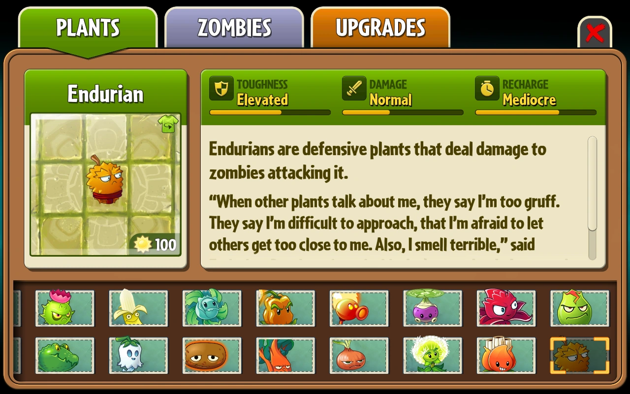 Endurian (Plants vs. Zombies 2)/Gallery | Plants vs. Zombies Wiki | Fandom