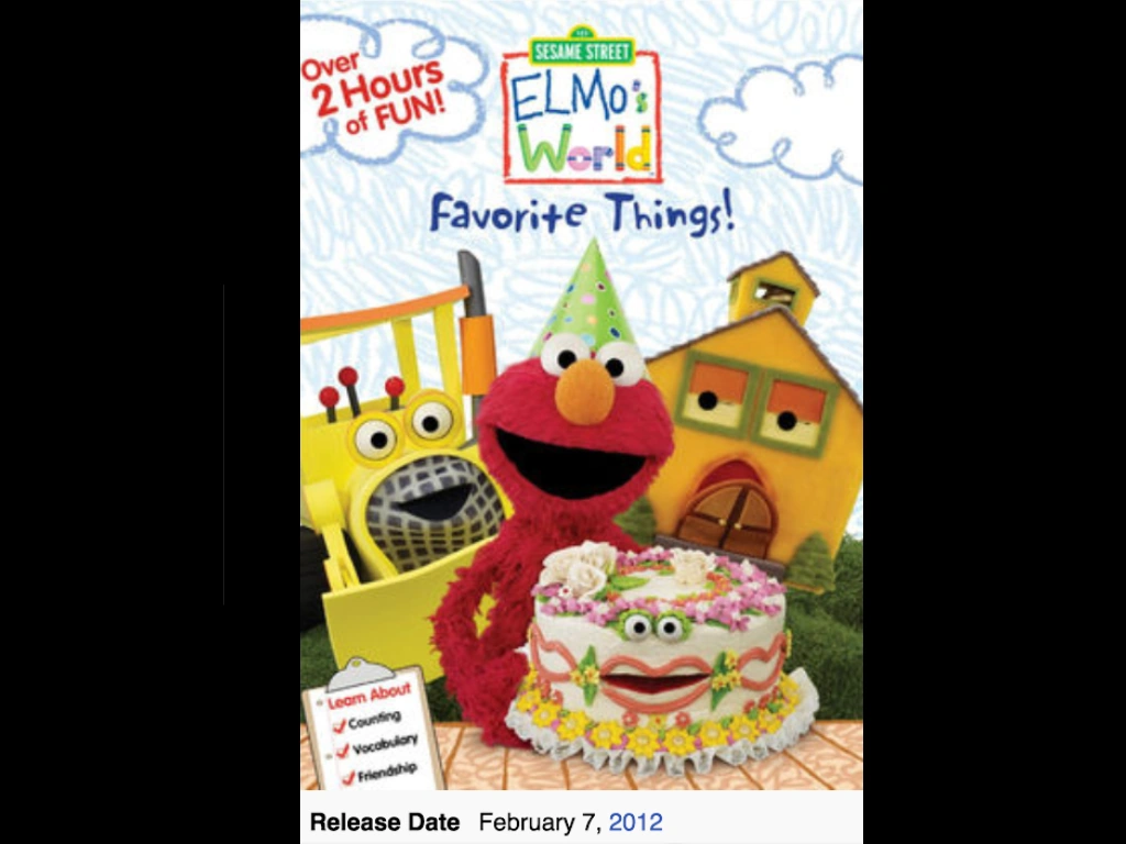 Elmo's world: favorite things | Plush react animal show Wikia | Fandom
