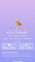 Timburr | Pokémon GO Wiki | Fandom