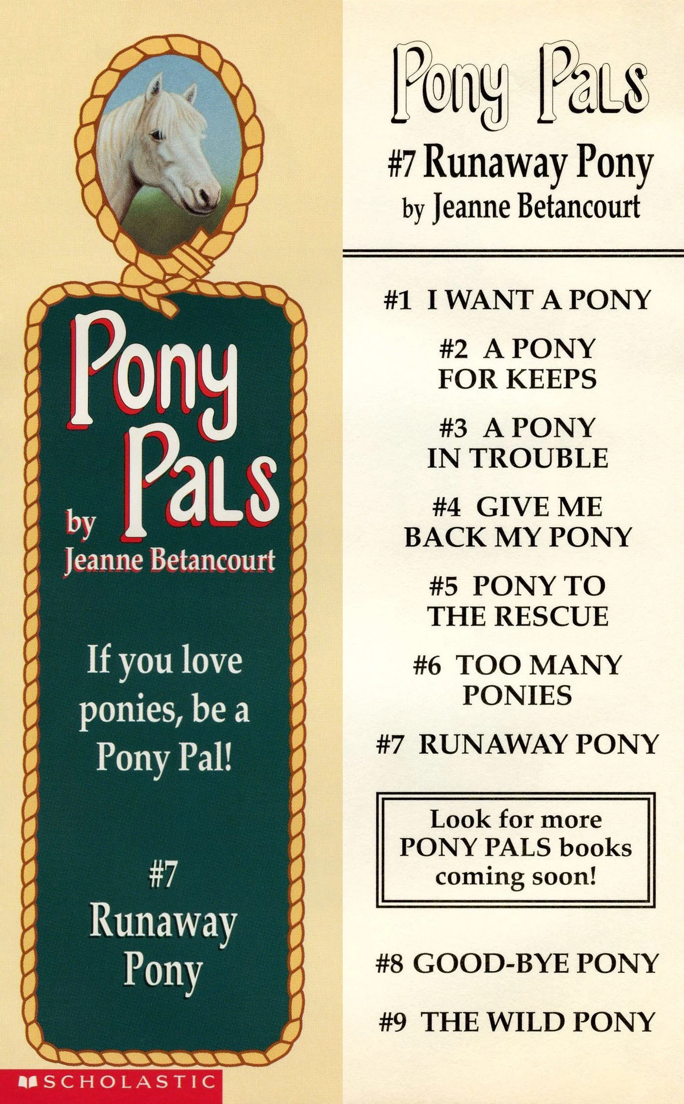 Runaway Pony | Pony Pals by Jeanne Betancourt Wiki | FANDOM powered by ...