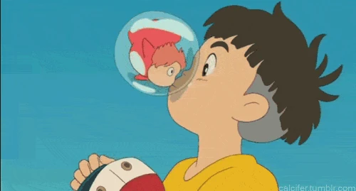 Image - Ponyo and Sosuke kiss .gif | Ponyo Wiki | FANDOM powered by Wikia