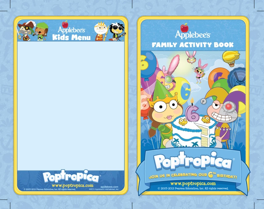 Applebee's Family Activity Book | Poptropica Wiki | Fandom