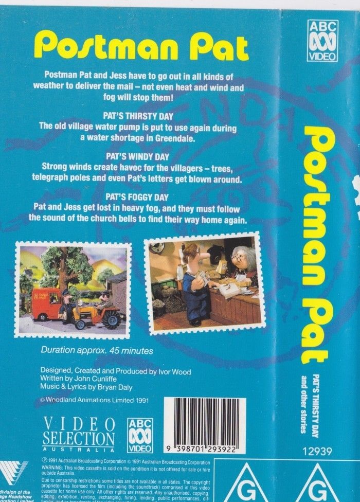 Postman Pats Thirsty Day Australian Vhs Postman Pat Wiki Fandom